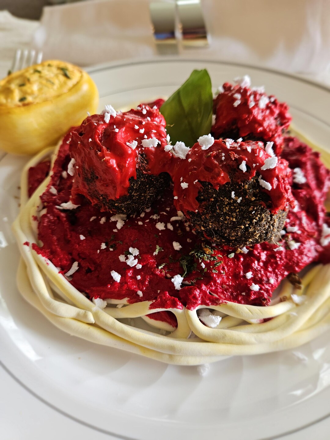 Fake Spaghetti and Meatballs Plate: Display Food Prop, Home Staging - Etsy