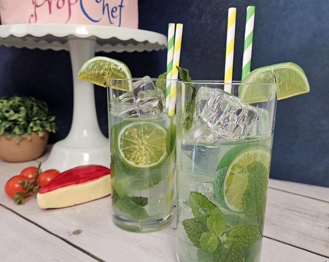 Fake Peppermint Martini/red and White Christmas Drink/bar Decor/tray ...