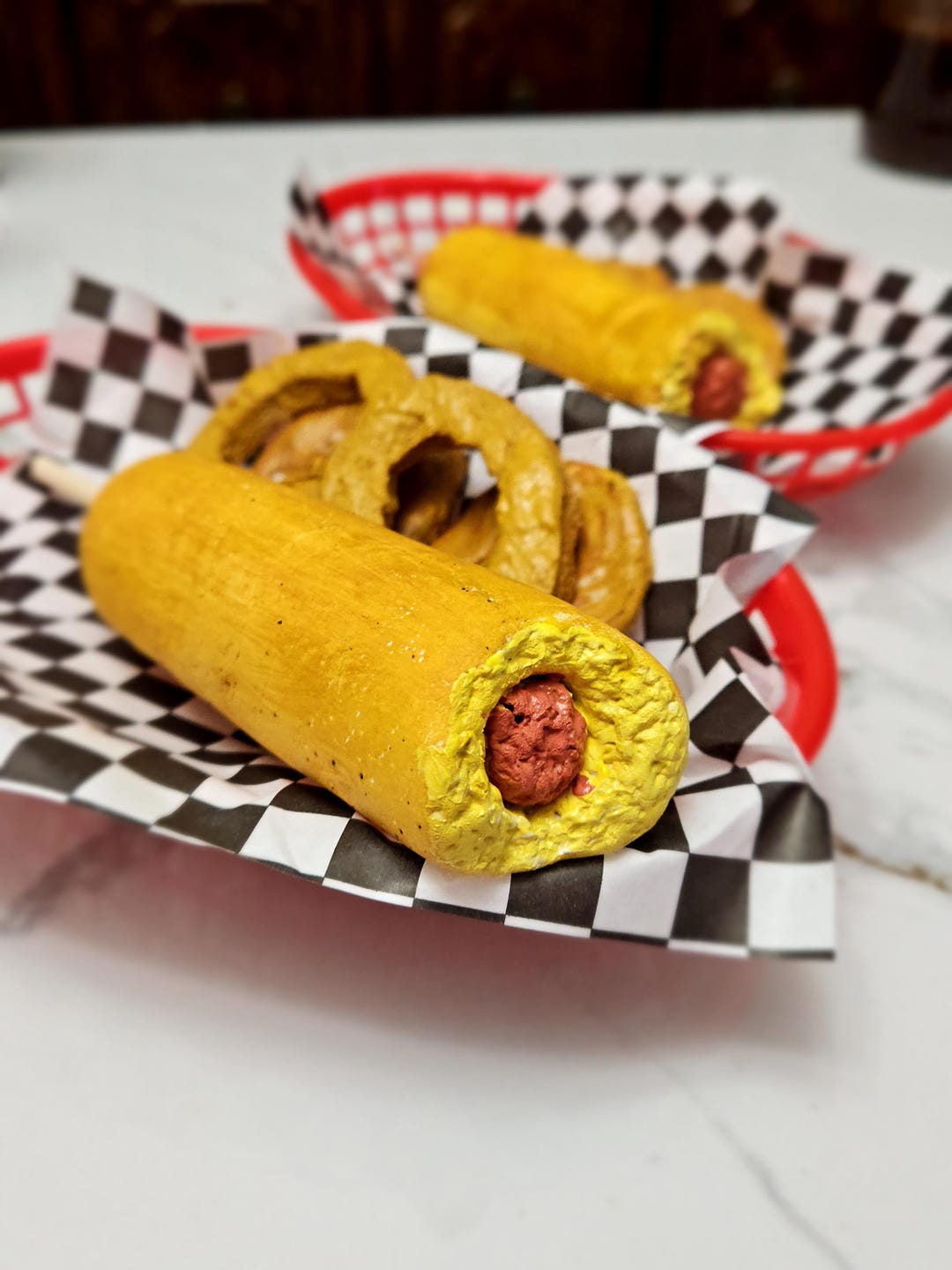 Fake Corn Dog & Onion Rings Set: Display Food Prop - Etsy