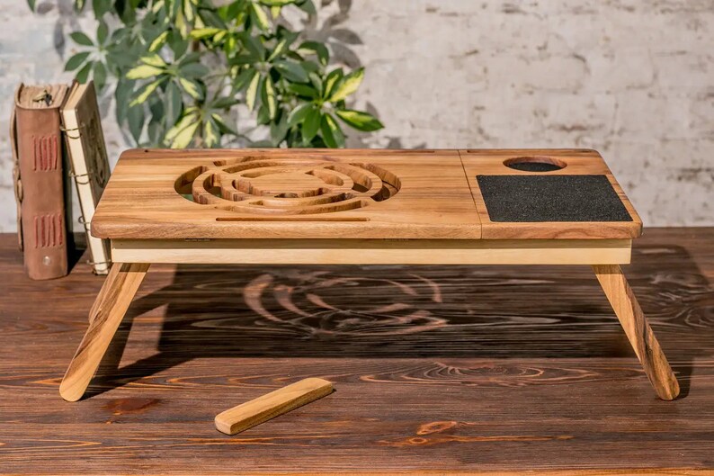 Lap Desk, Wood Lap Desk, Foldable Laptop Stand, Laptop Bed Tray ...