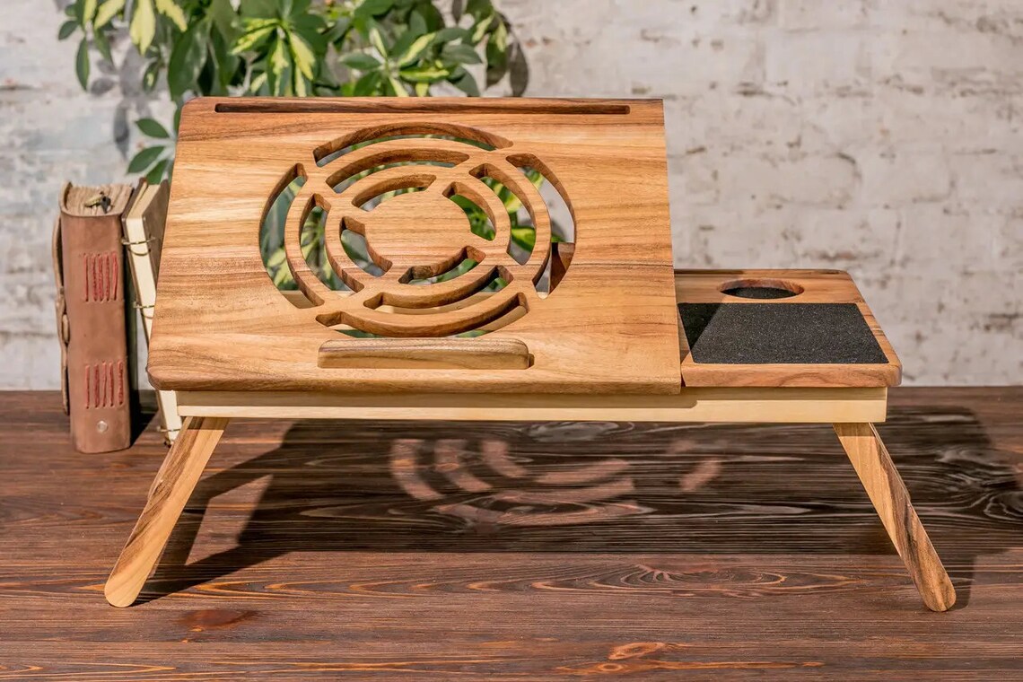 Lap Desk, Wood Lap Desk, Foldable Laptop Stand, Laptop Bed Tray ...
