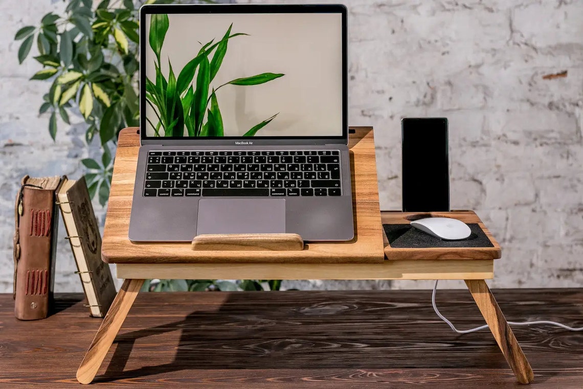 Lap Desk, Wood Lap Desk, Foldable Laptop Stand, Laptop Bed Tray ...