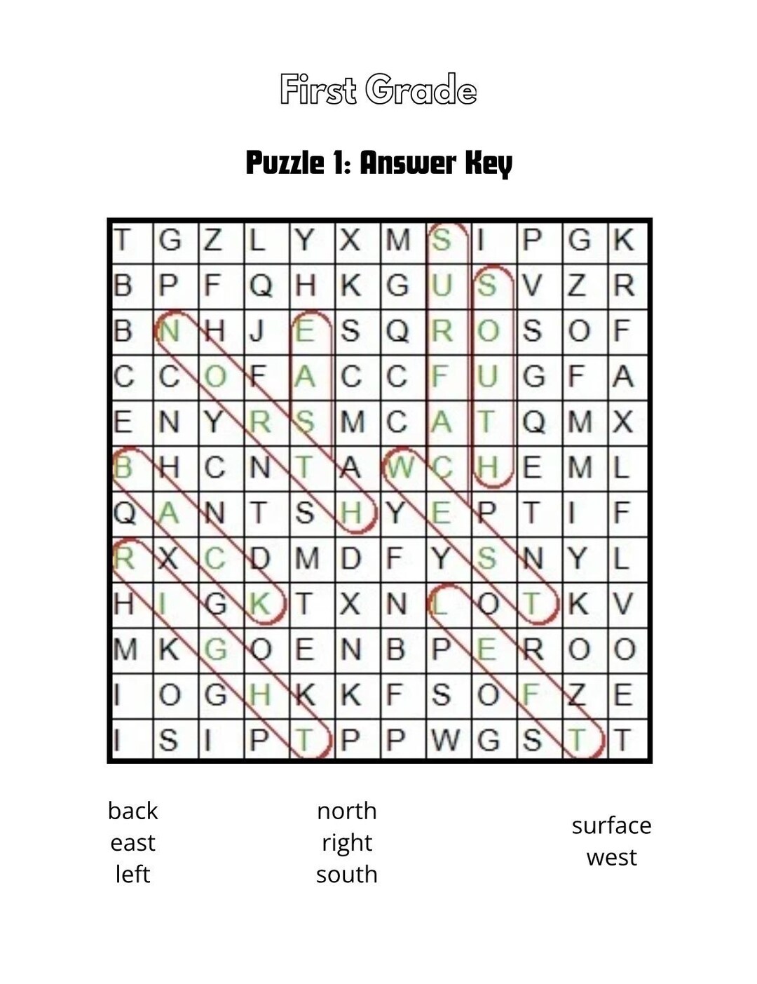 Science Word Search for Motion For1st and 2nd Graders - Etsy