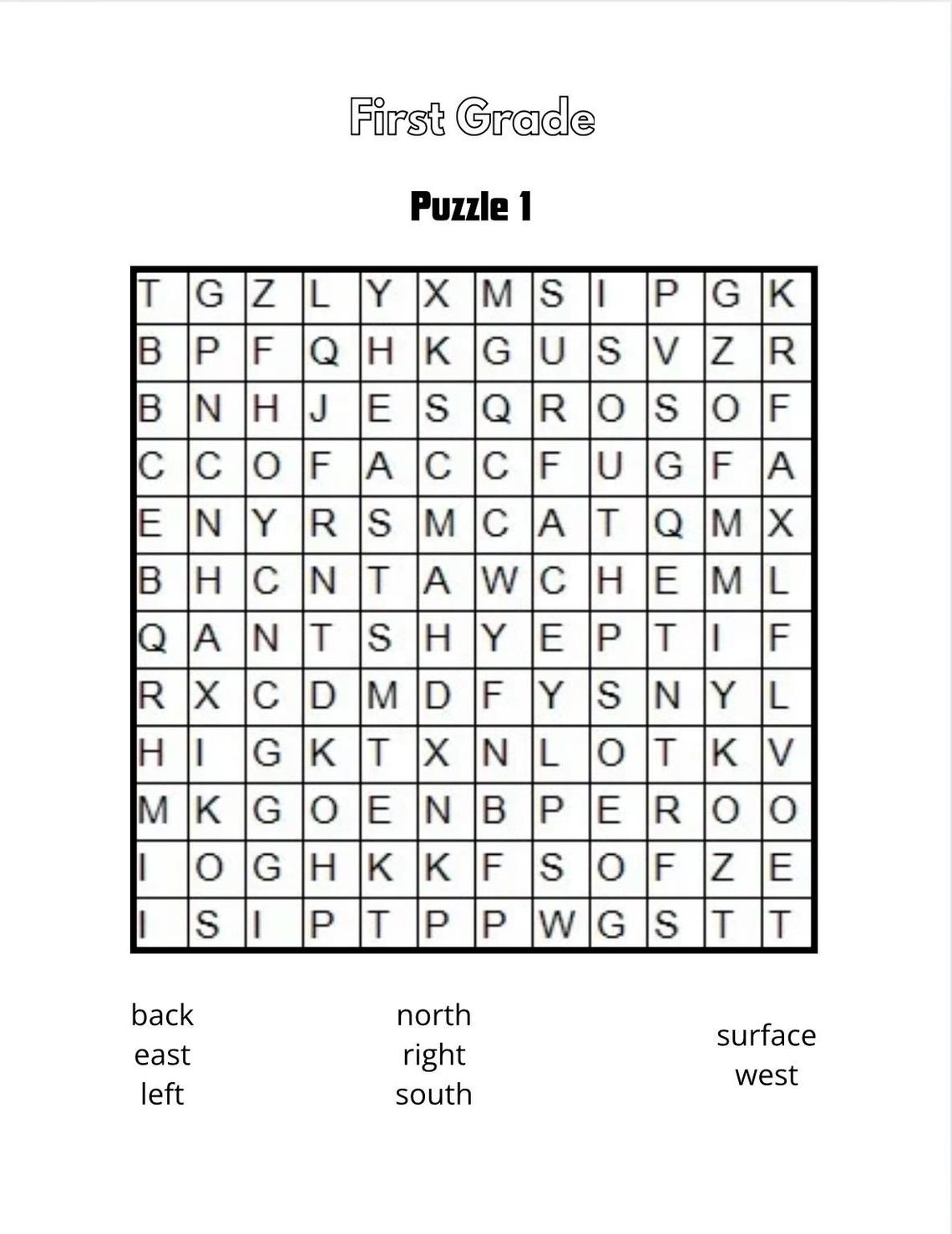 Science Word Search for Motion For1st and 2nd Graders - Etsy