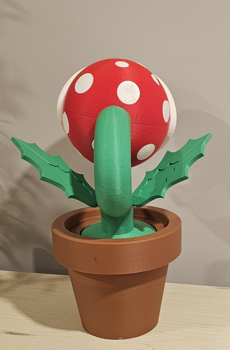3D Printed 20" Super Mario Carnivorous Plant- Action Figure, Desktop ...