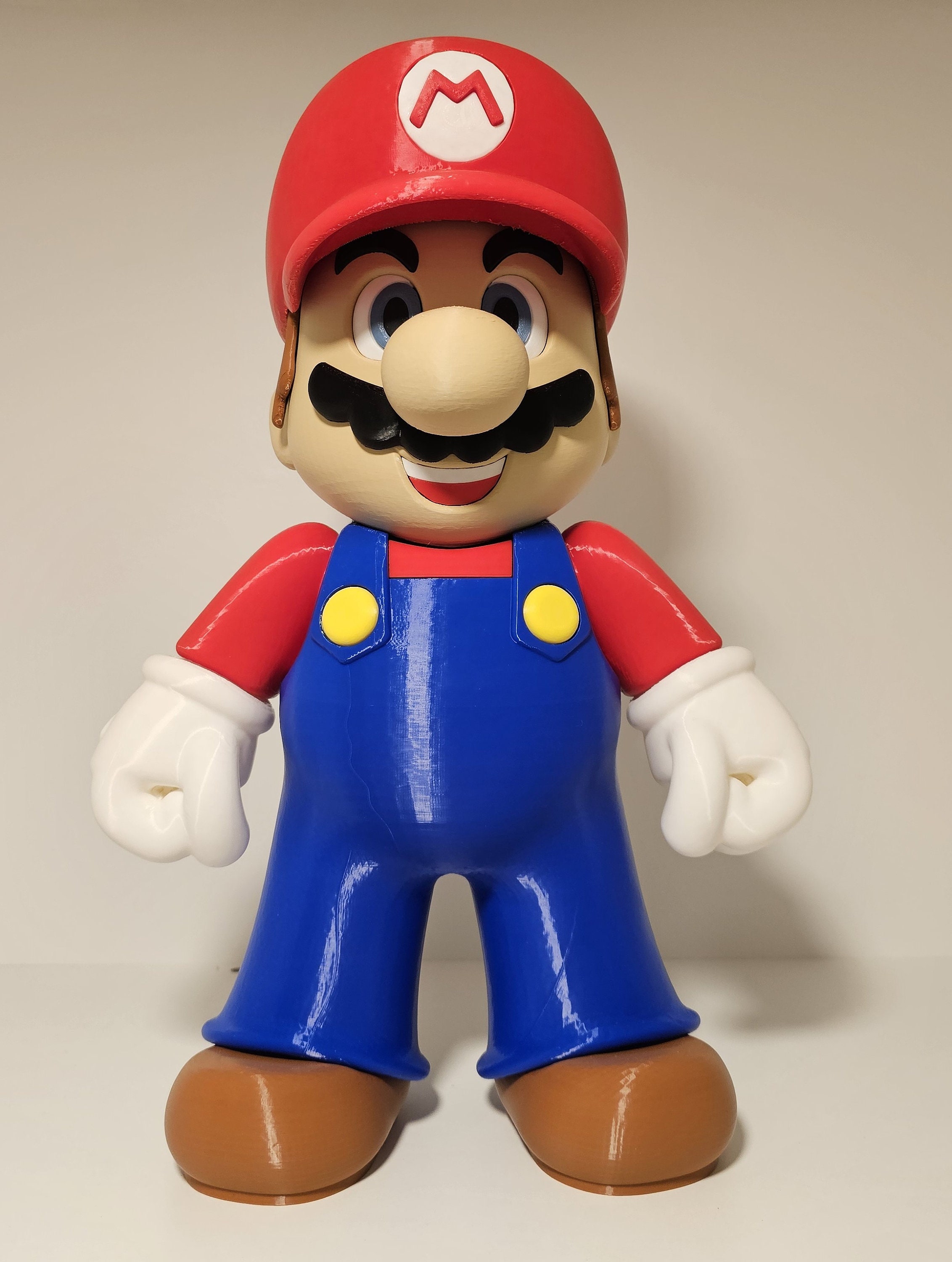 3D Printed 18" Super Mario - Action Figure, Desktop Toy, Yoshi, Luigi ...