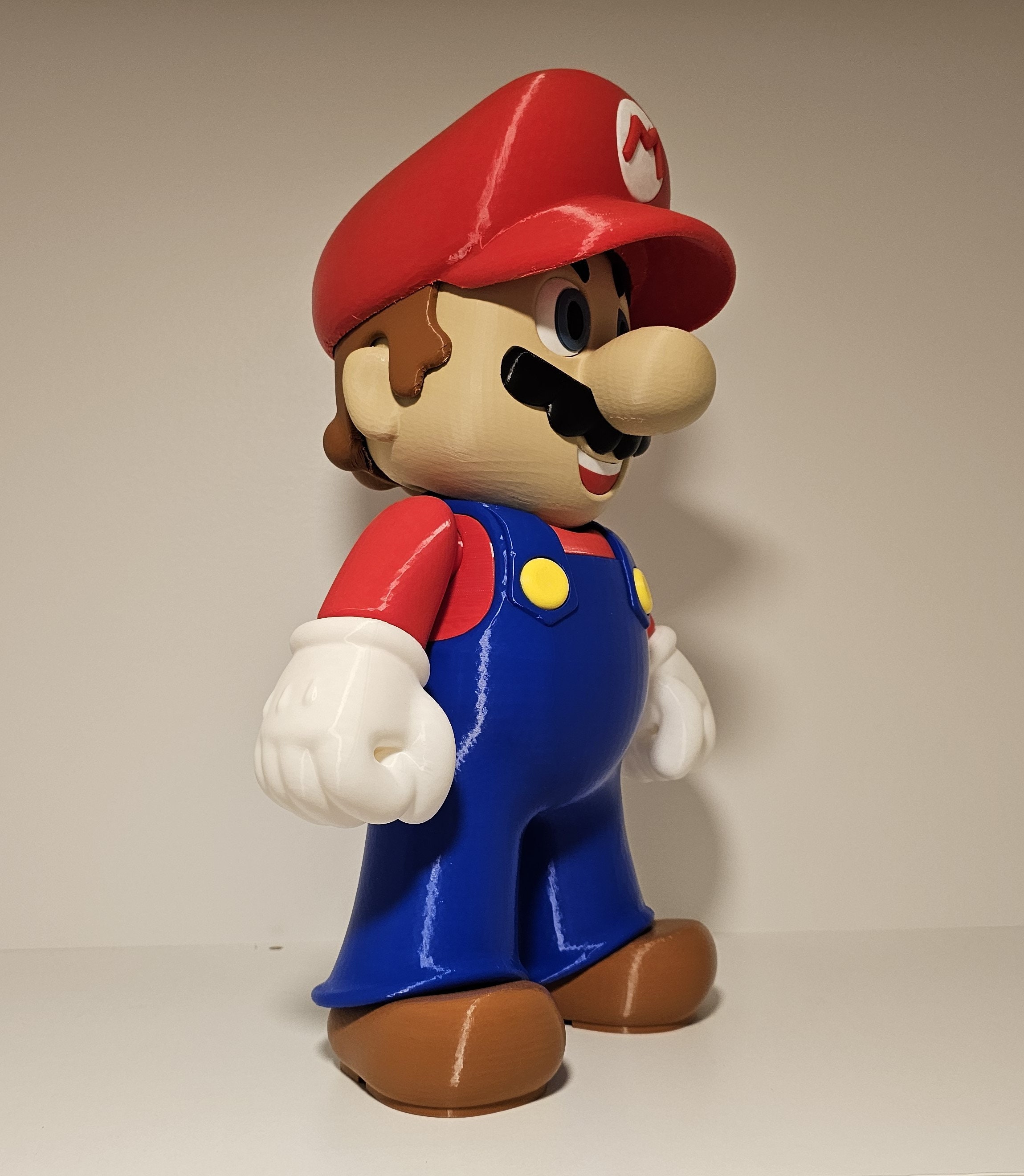 3D Printed 18" Super Mario - Action Figure, Desktop Toy, Yoshi, Luigi ...