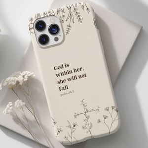 Minimalistic Christian Bible Verse Phone Case, Religious Scripture Gift ...