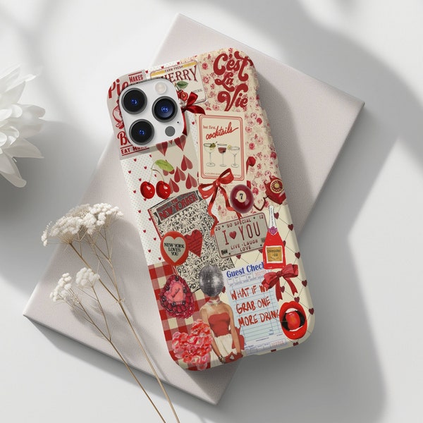 Vintage Phone Case Red - Etsy
