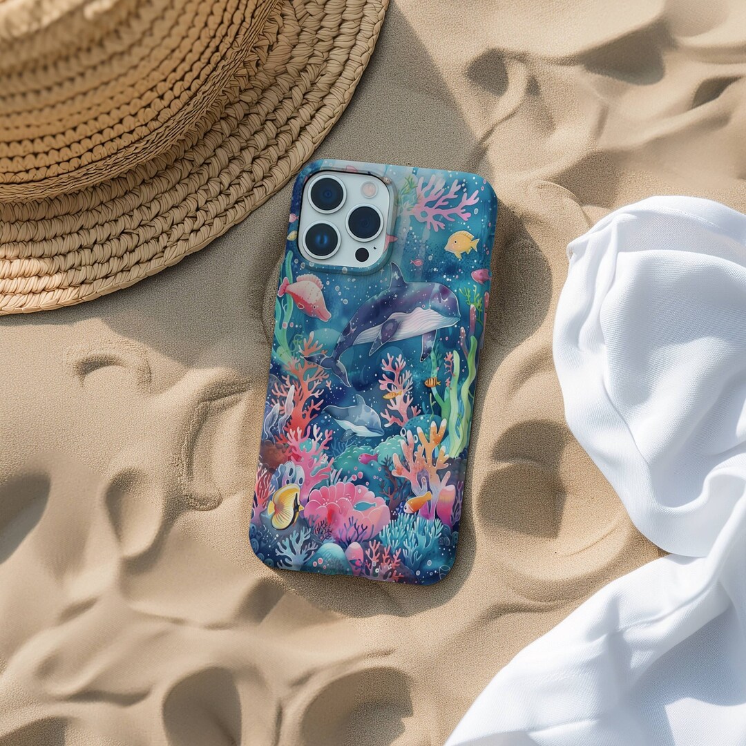 Seashell Beachy Ocean Collage Phone Case, Summer Coral Phone Case ...