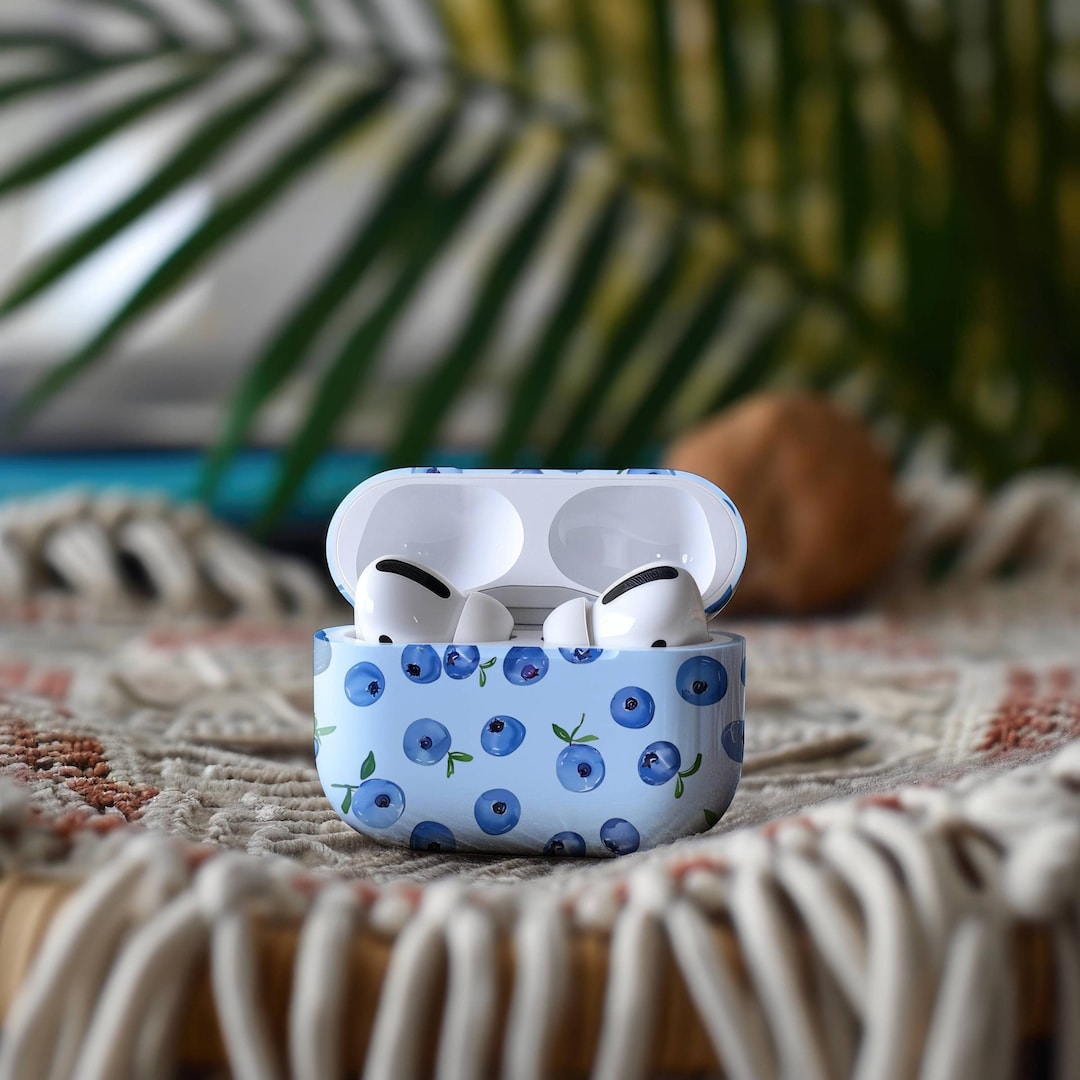Watercolor Blueberry Milk AirPod Case, Trendy Summer Spring Fruit Print ...