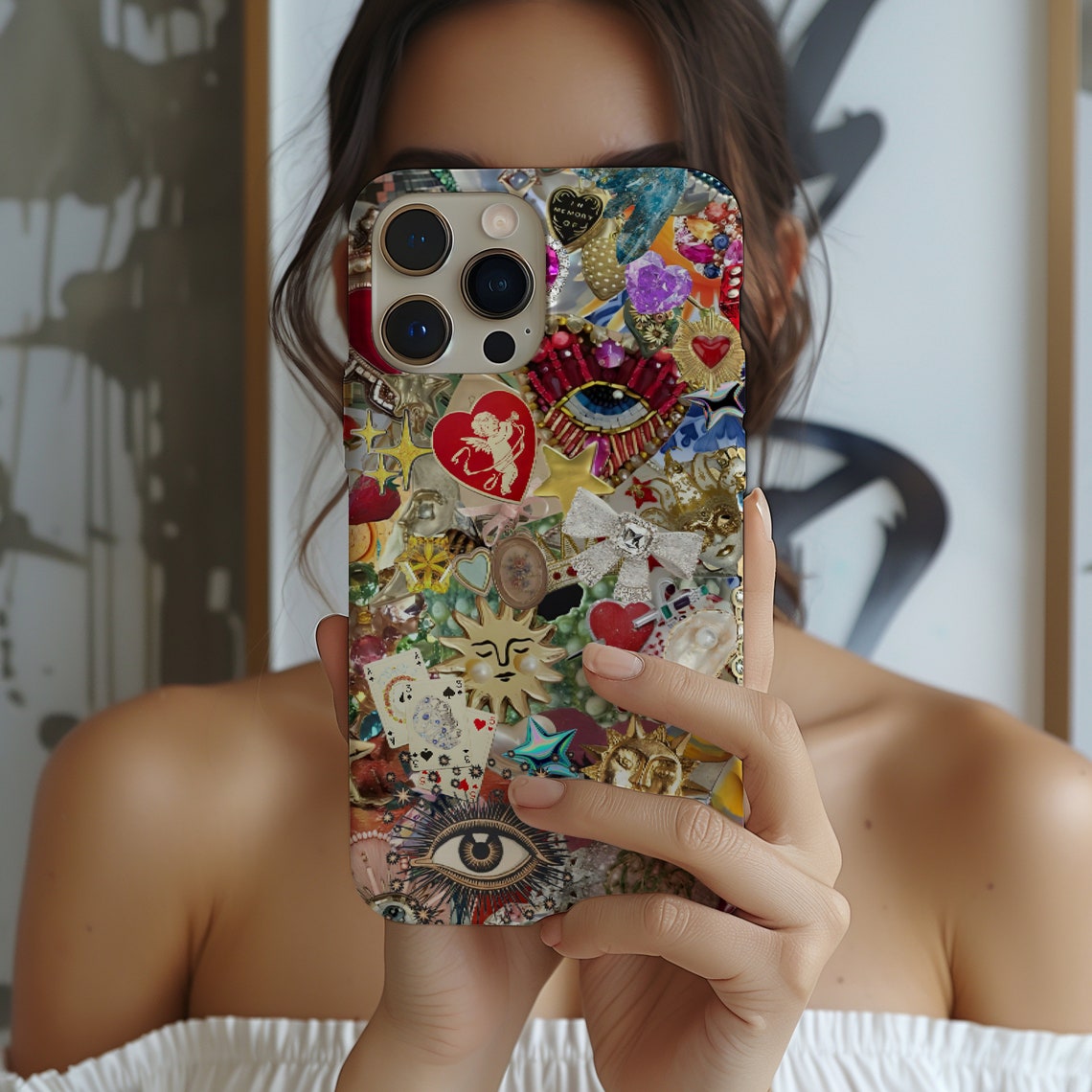 Vintage Mosaic Charm Phone Case, Mosaic Tiles Case, Mosaic Art ...