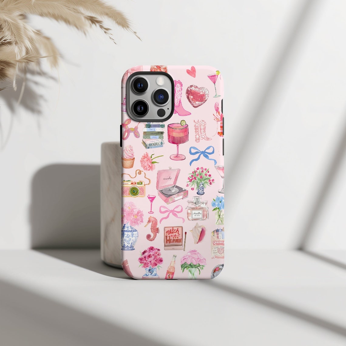 Preppy That Girl Coquette Collage Phone Case, Elegant Girly Balletcore ...
