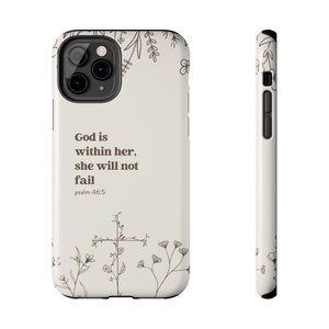 Minimalistic Christian Bible Verse Phone Case, Religious Scripture Gift ...