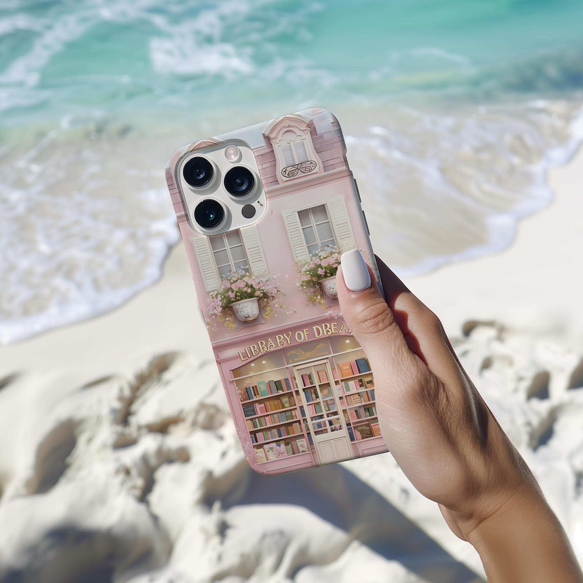 Pink Floral Coquette Bookshop Phone Case, Bookish Merch, Girly ...