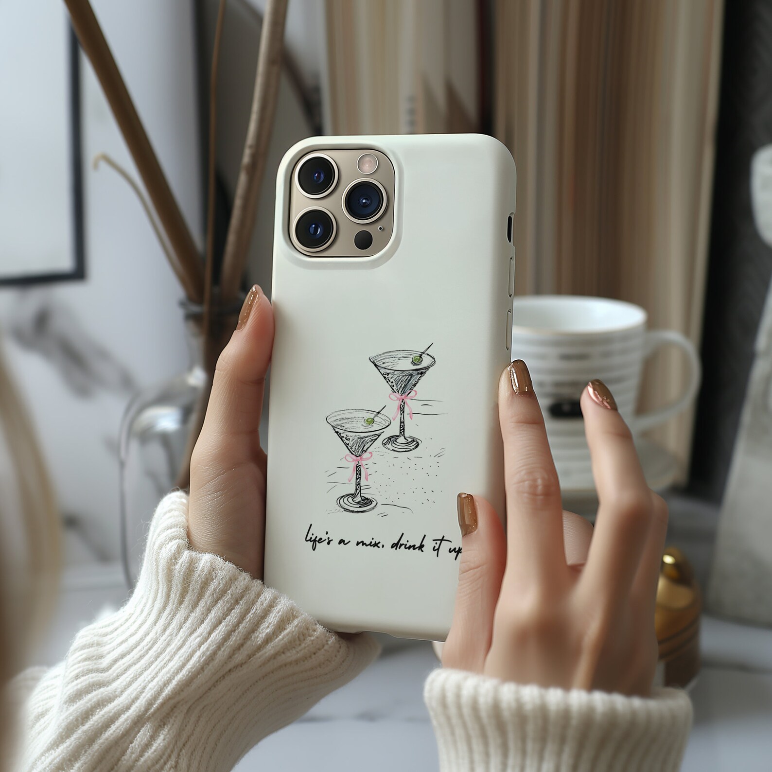 Vintage Coquette Dirty Martini Phone Case, Signature Drink, Preppy ...