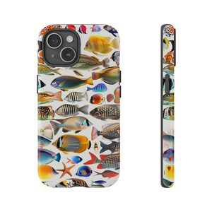 Colorful Fish Collage Phone Case, Cool Trendy Phone Case, Funny Phone ...