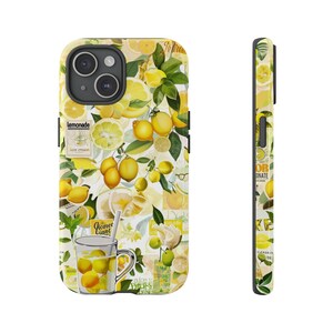 Yellow Lemon Collage Phone Case, Fruit Phone Case, Italian Summer ...