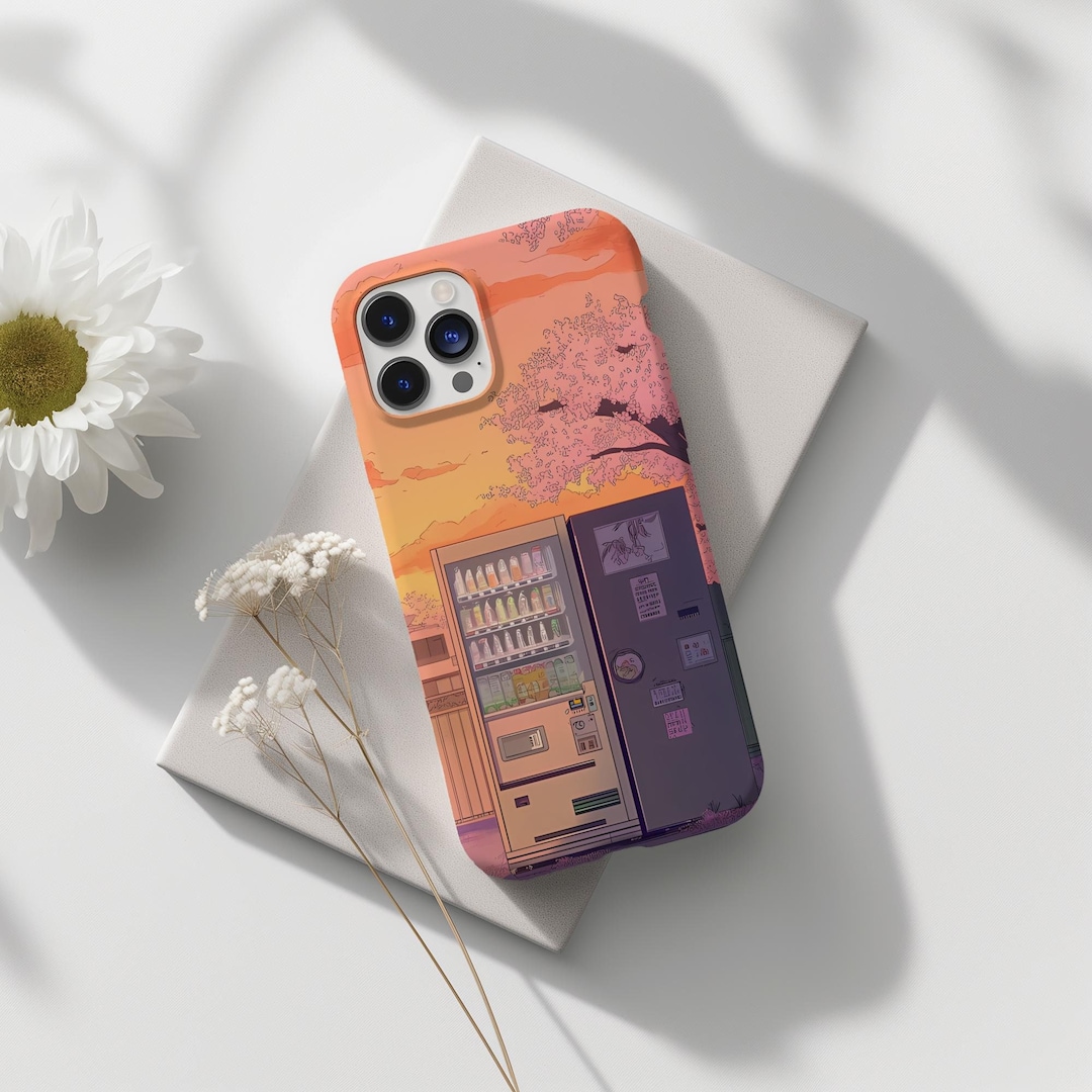 Japanese Vending Machine Phone Case, Cherry Blossom, Anime Lover Gift ...