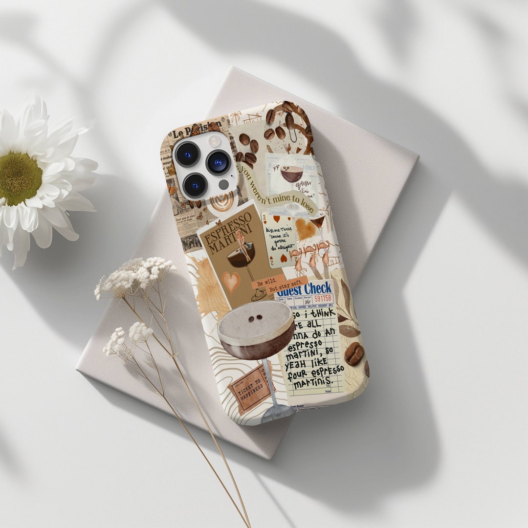 Espresso Martini Collage Phone Case, Trendy Phone Case, Dirty Martini ...