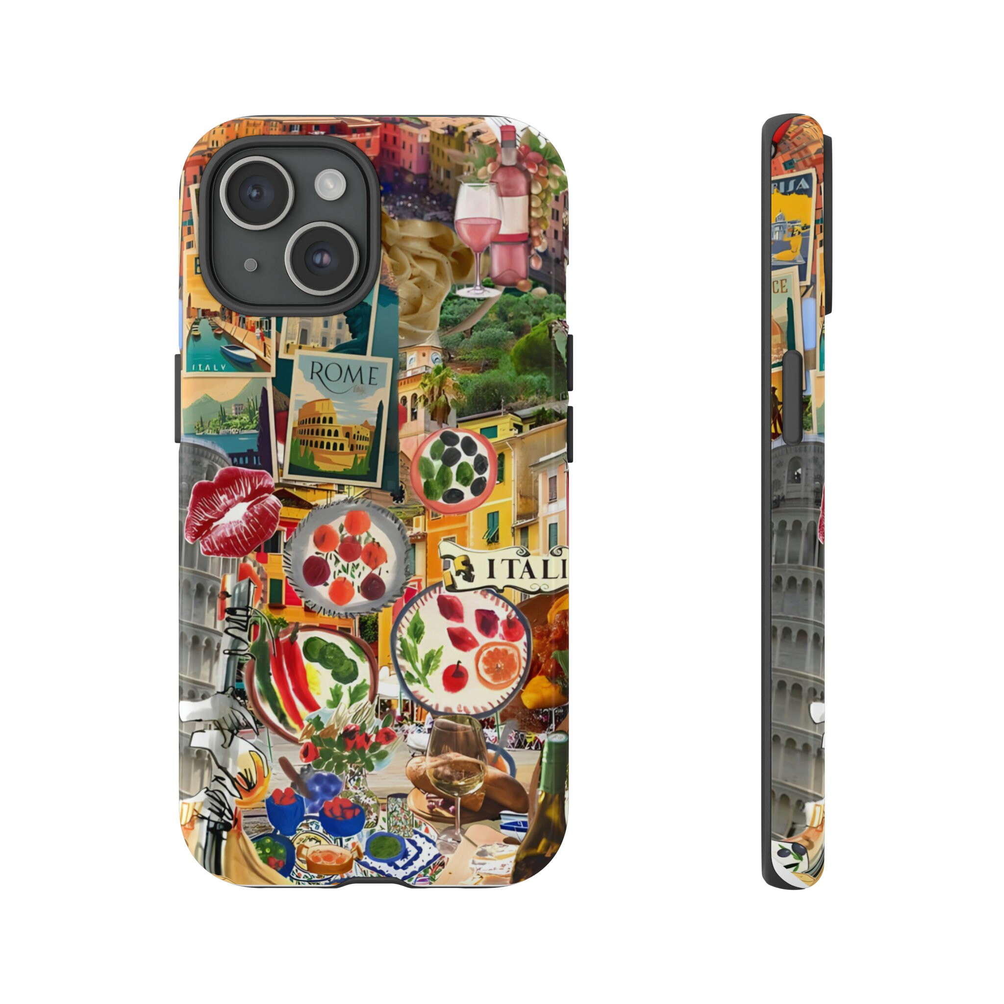 Italian Watercolor Collage Phone Case, European Summer, Travel Gift ...