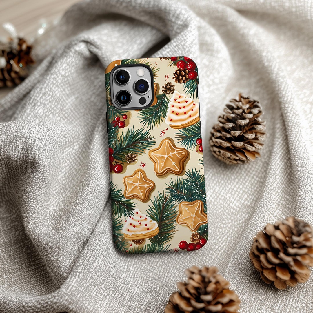 Christmas Tree & Frosted Sugar Cookies Holiday Phone Case, Gingerbread ...