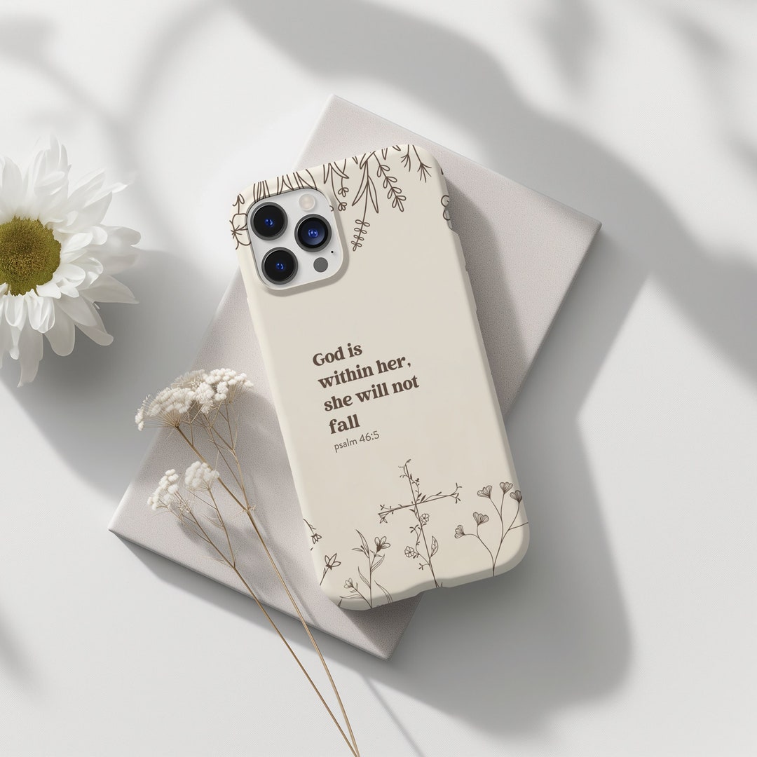 Minimalistic Christian Bible Verse Phone Case, Religious Scripture Gift ...