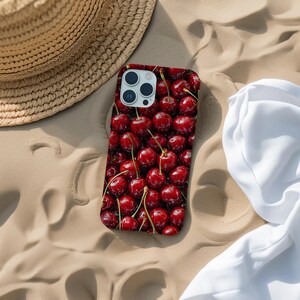 Juicy Cherry Collage Phone Case, Cherry Red Aesthetic, Fruit Phone Case ...