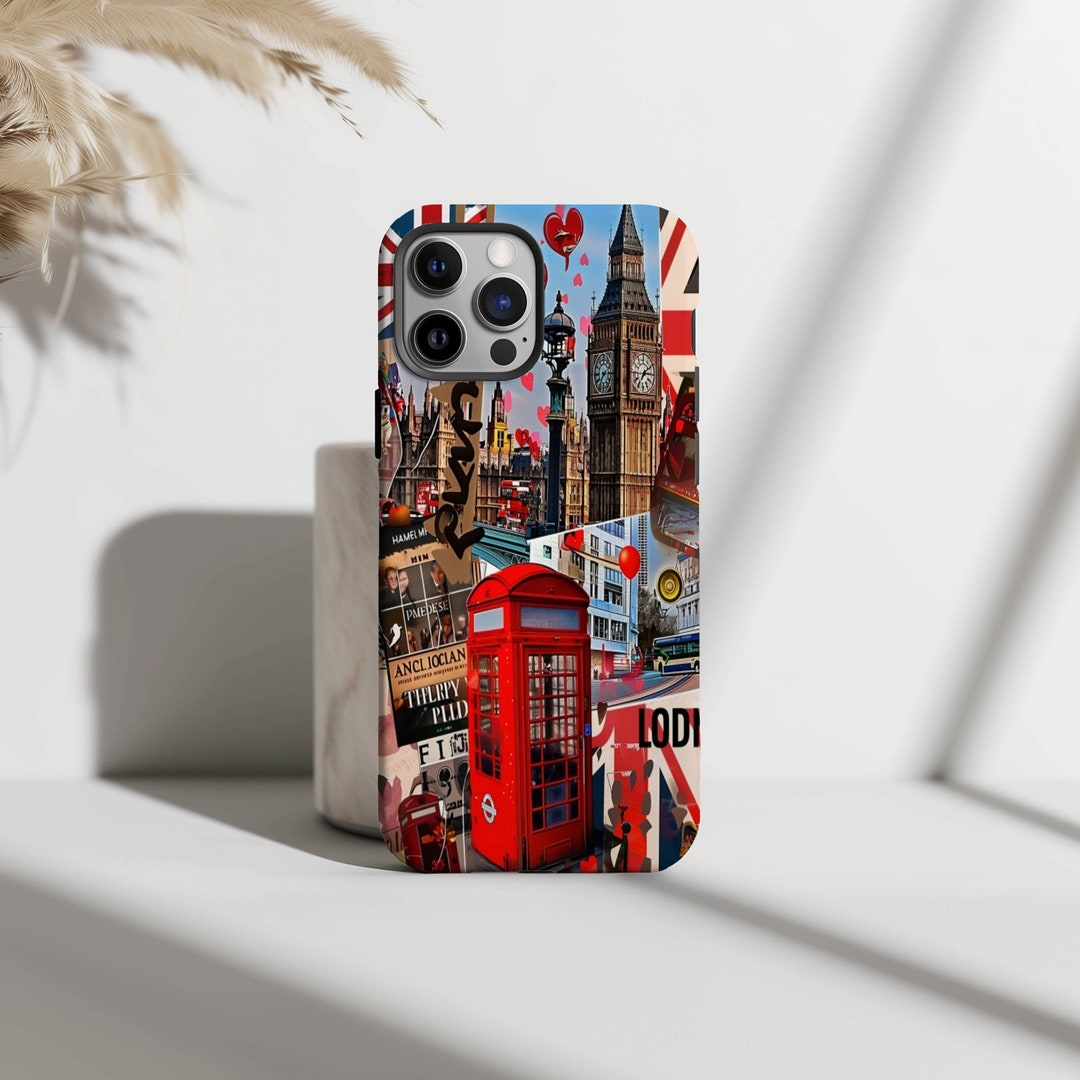 Vintage London Collage Phone Case, London Girl Phone Case, Travel Gift ...