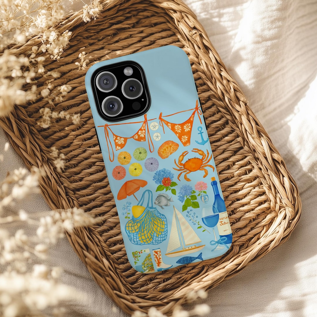 Coastal Summer Beach Babe Collage Phone Case, Ocean Summer Case ...