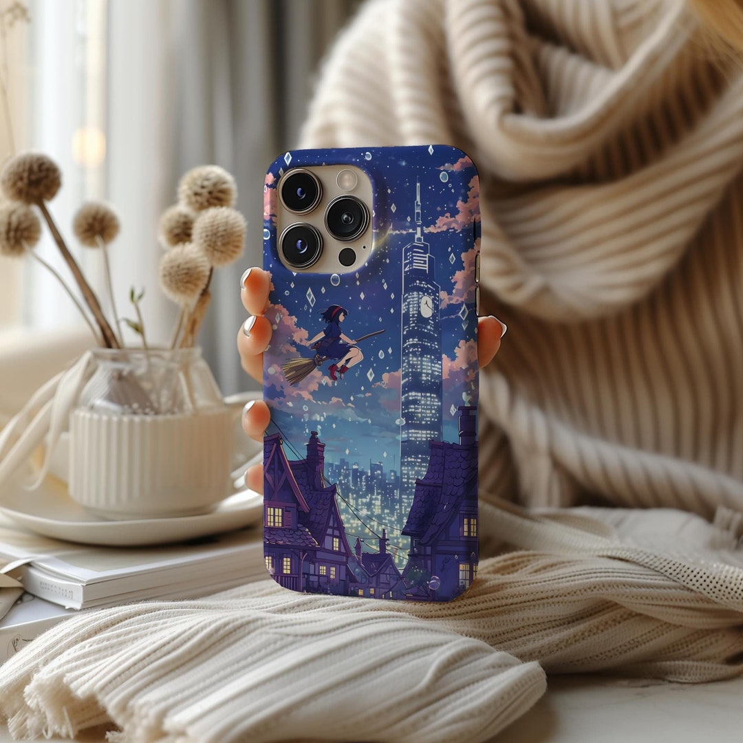Japanese Starry Night Anime Case, Kawaii Phone Case, Anime Lover Gift ...