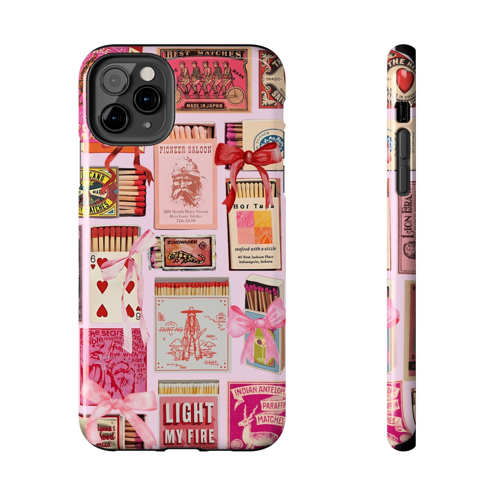 Pink Coquette Vintage Matchbox Collage Phone Case, Cute Preppy ...