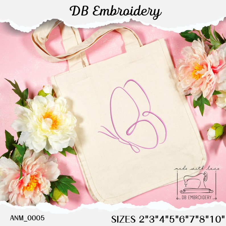 Butterfly Embroidery Design, Instant Download, Multi Format, PES, DST ...