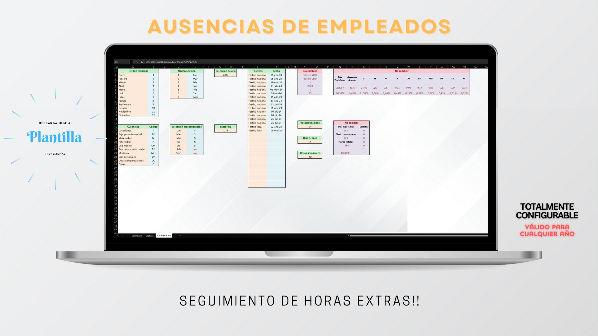 Employee Absence, Vacations Overtime Tracking Template to Have Full ...