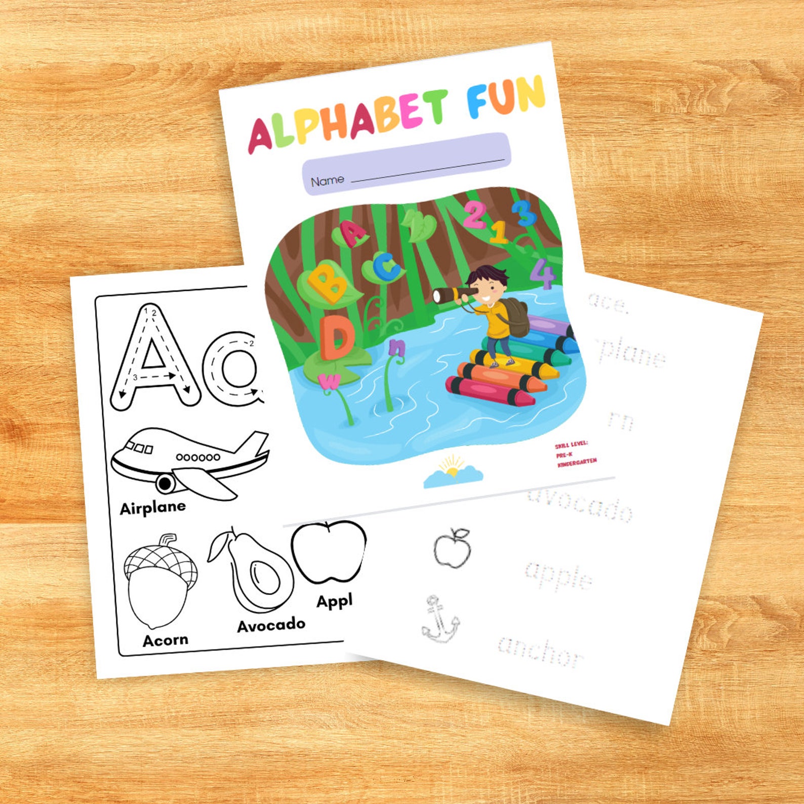 Alphabet Fun Activity Booklet Digital Format for Coloring and Tracing ...