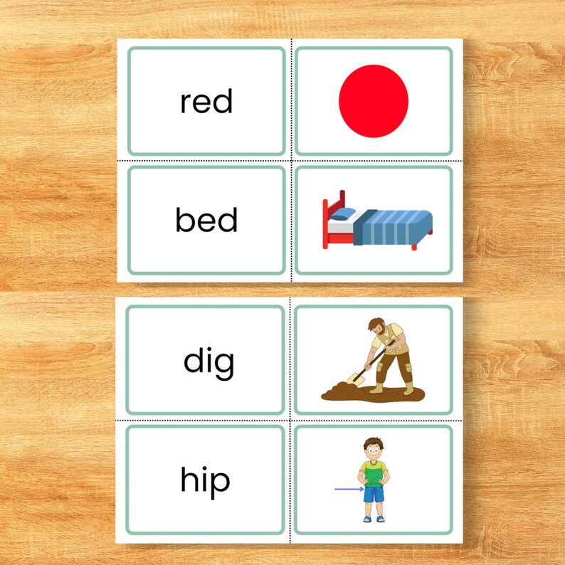 CVC Word Cards With Matching Illustrations 80 Word Cards 80 Matching ...