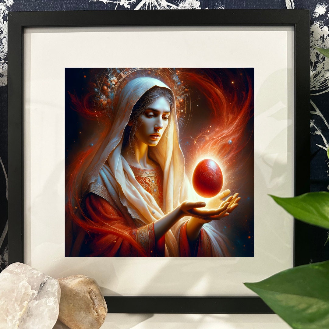 Mary Magdalene Cosmic Egg | Divine Feminine Painting | Modern Bible ...