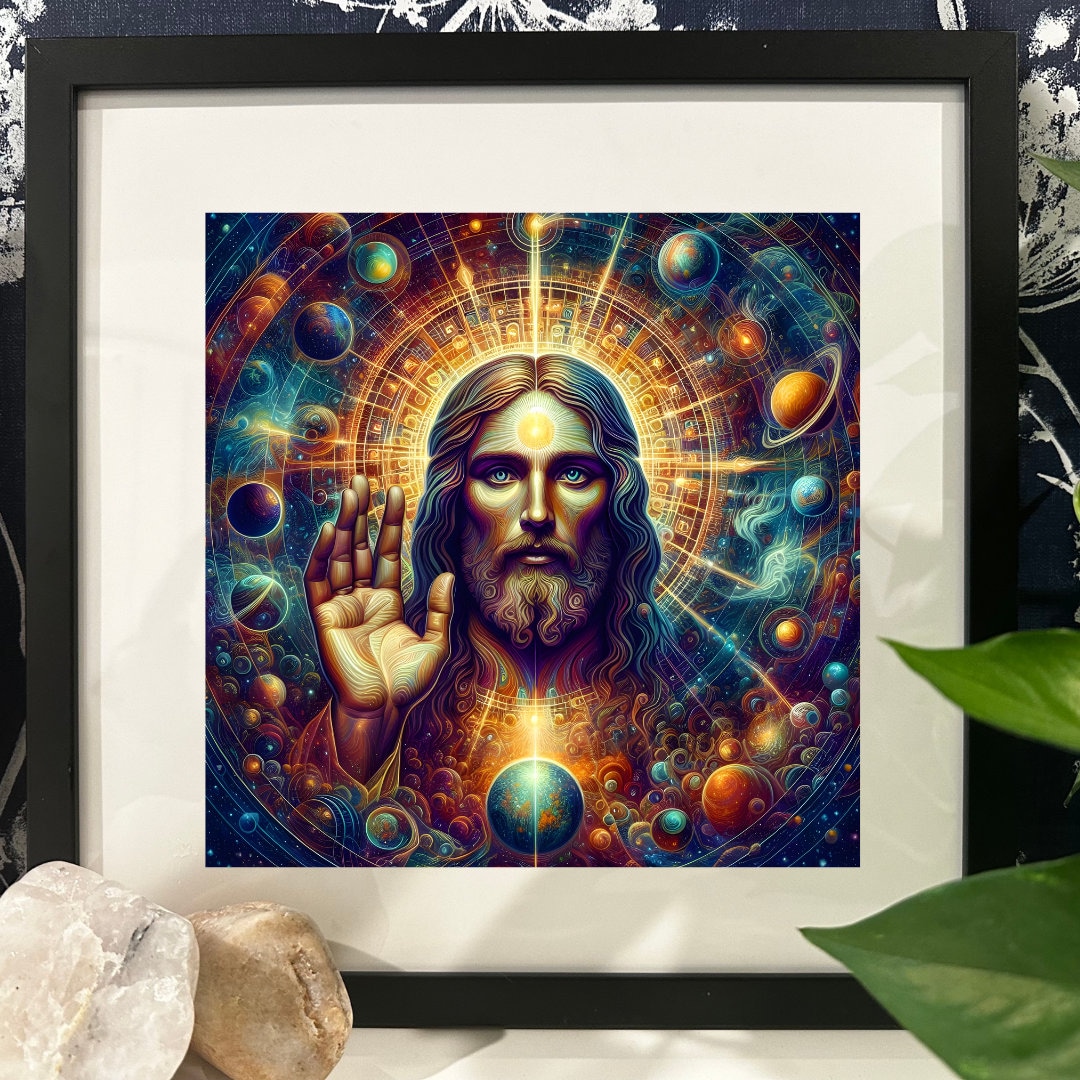 Cosmic Christ | Modern Bible Wall Art Print | Christian Artwork ...