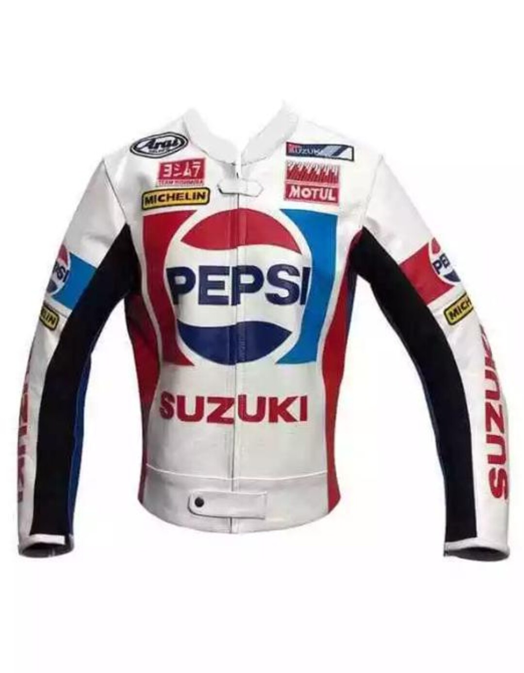 Mens Pepsi Motorcycle Racing Motor Bike Riding Moto Gp Leather Jacket ...