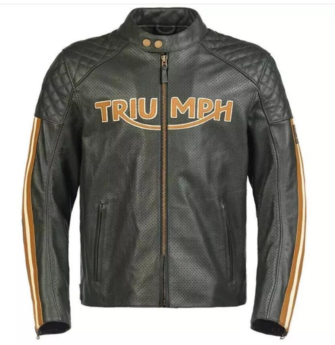 Customizes Triumph Motor Bike Racing Moto GP Racing Leather Jacket. XXS ...