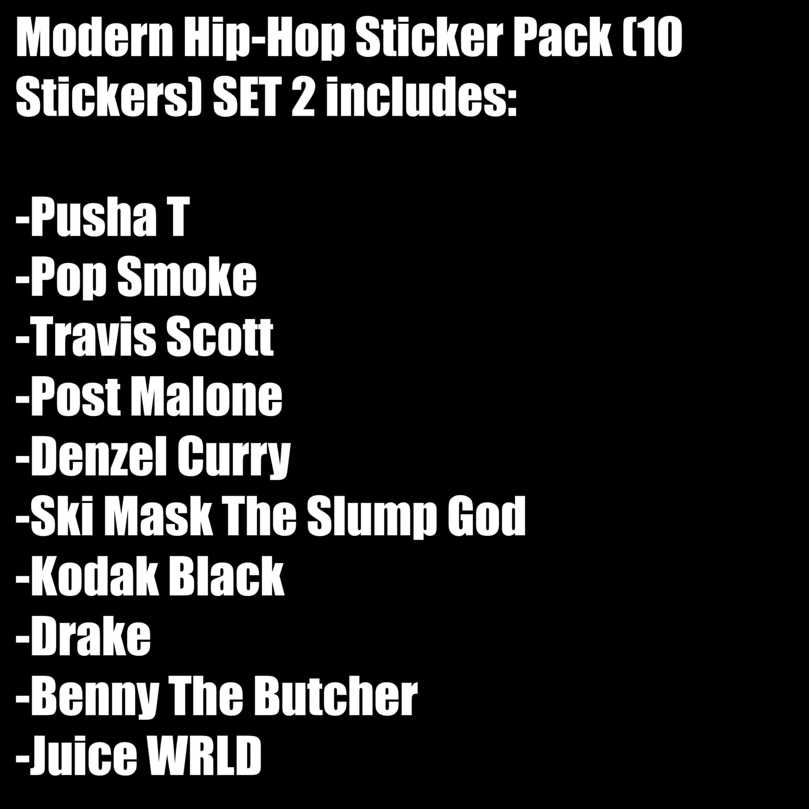 Modern Hip-hop Sticker Pack 10 Stickers Set 2 - Etsy