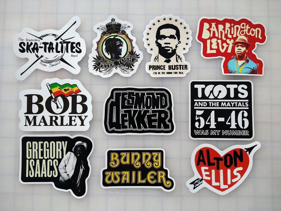 Classic Reggae & Ska Sticker Pack 10 Stickers SET 1 - Etsy