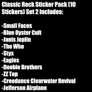 Classic Rock Sticker Pack 10 Stickers Set 2 - Etsy