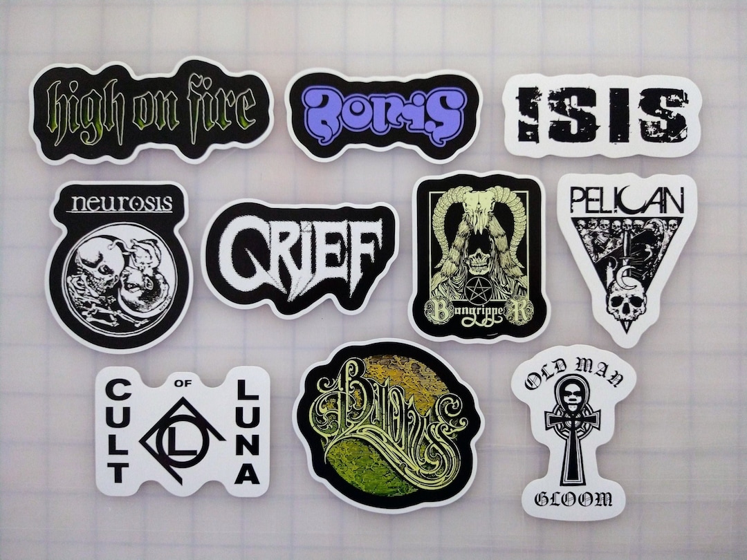 Stoner Metal / Sludge / Doom Sticker Pack 10 Stickers SET 3 - Etsy