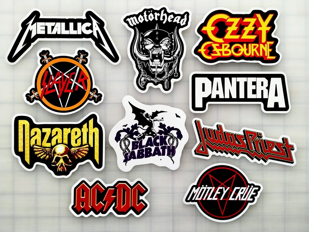 Metal / Hard Rock Sticker Pack 10 Stickers SET 1 - Etsy