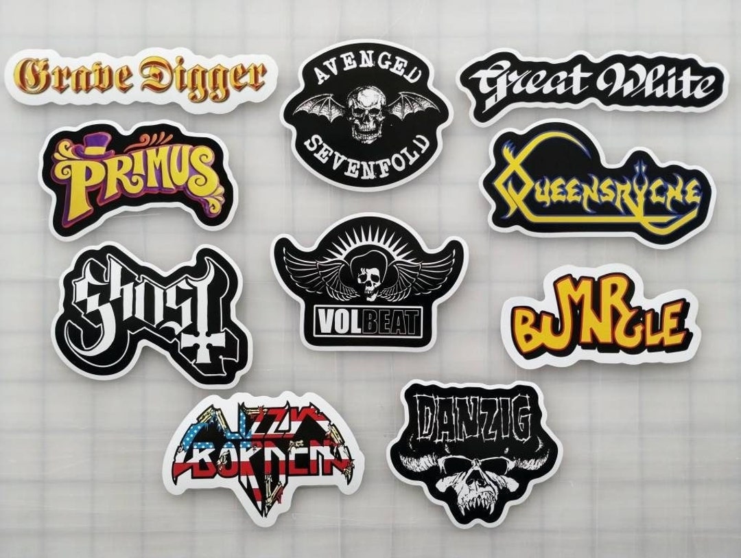 Metal / Hard Rock Sticker Pack 10 Stickers SET 5 - Etsy