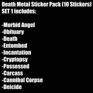 Death Metal Sticker Pack 10 Stickers Set 1 - Etsy