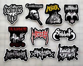 Death Metal Sticker Pack 10 Stickers Set 1 - Etsy