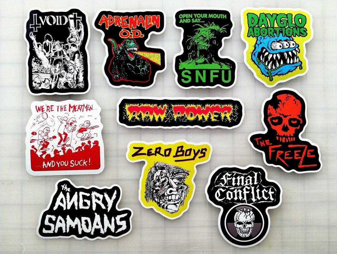 Punk Sticker Pack 10 Stickers Set 12 - Etsy