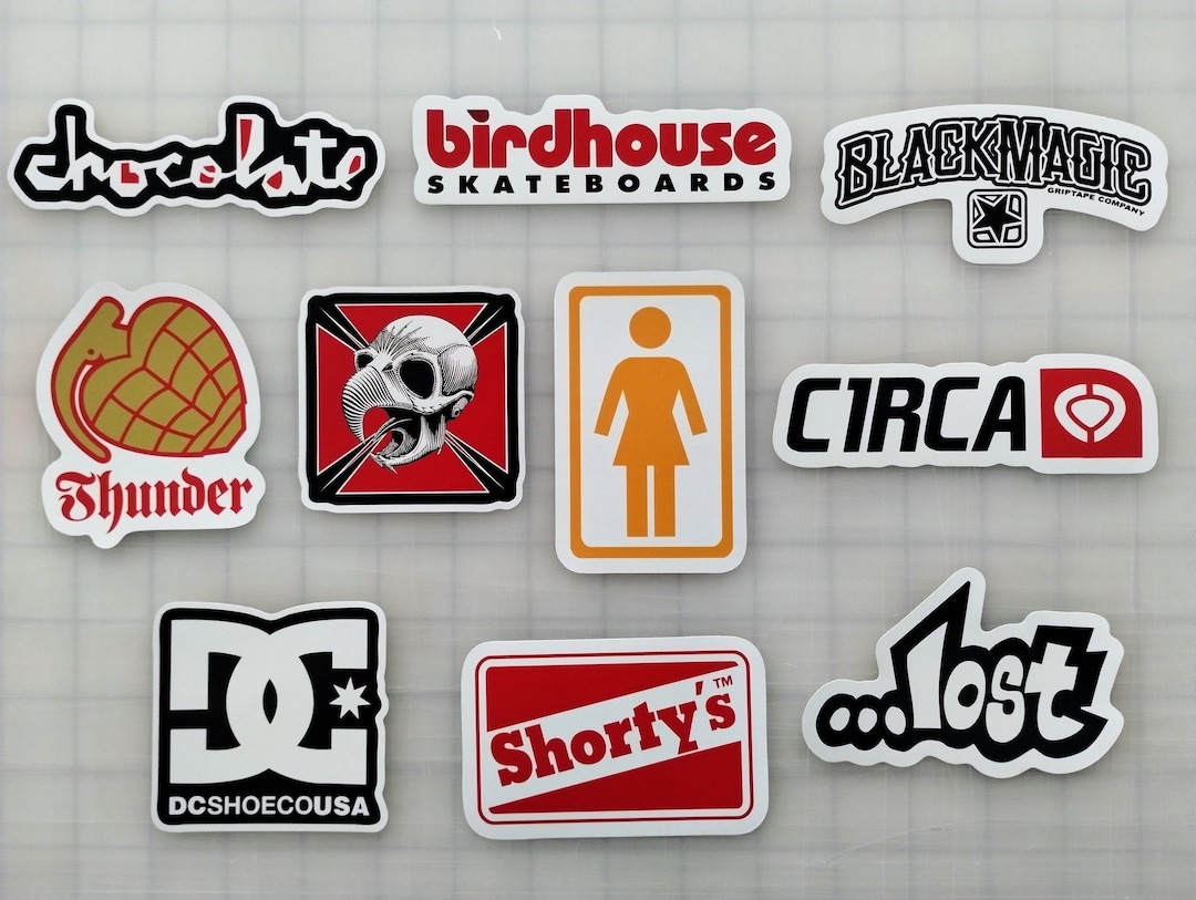 Skateboard Sticker Pack (10 Stickers) SET 4 - Etsy